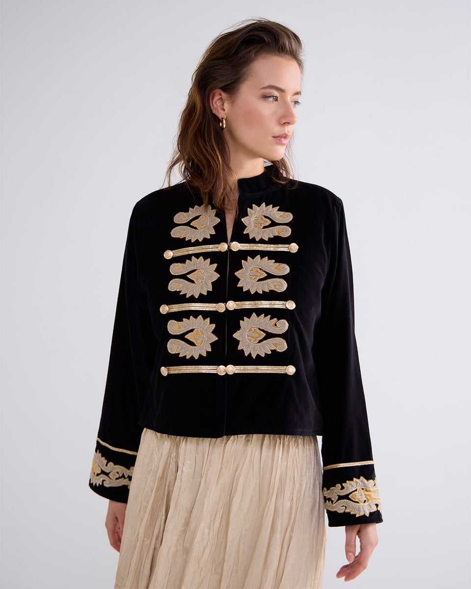Gold Embroidered Jacket – Ozzie & Clémentine